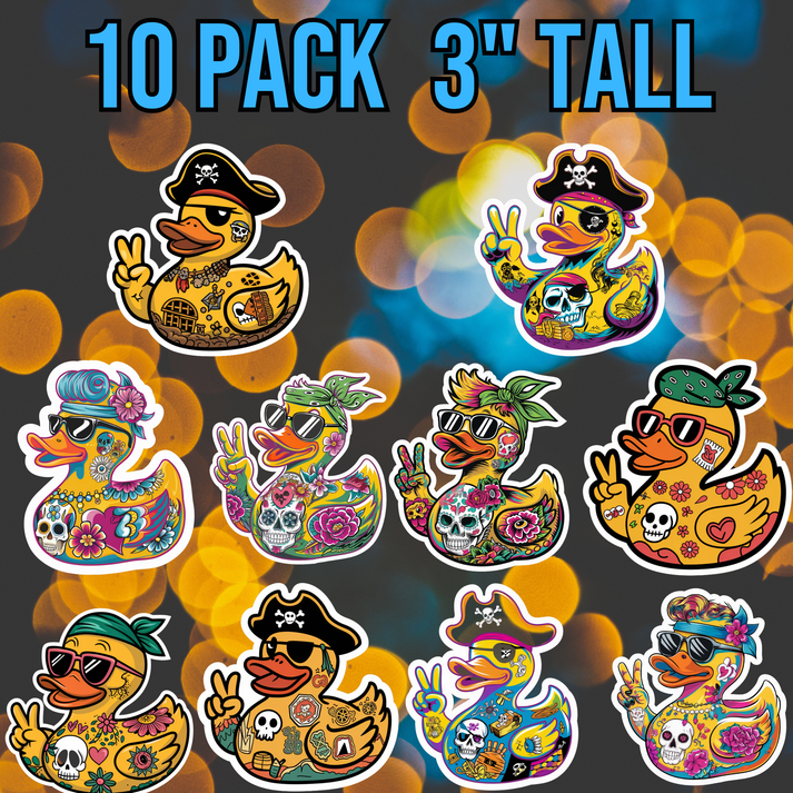 Tatted Duck 10 Pack Stickers – That’s Ducked Up